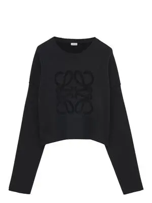 Loewe Logo Crew Neck Sweater - Black