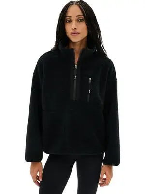 Splits59 SPLITS59 Reese Sherpa Half Zip Pullover Black