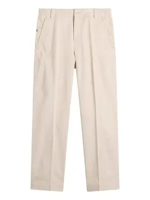 Moncler Cotton Gabardine Wide-leg Trousers - White