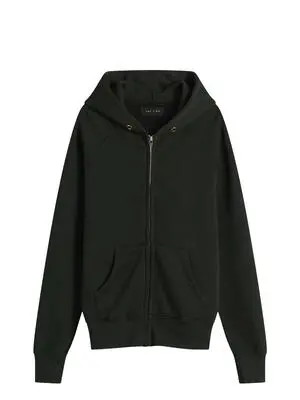 LES TIEN Heavyweight Raglan Zip Hoodie Pine