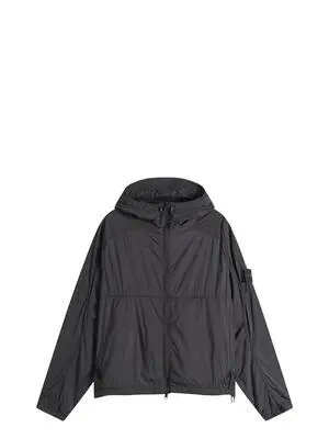Stone Island Ultralight Nylon Stretch-tc Hooded Jacket - Black
