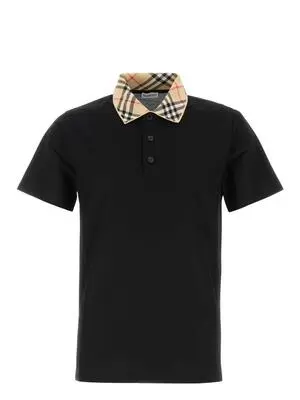 Burberry Piquet Polo Shirt - Black