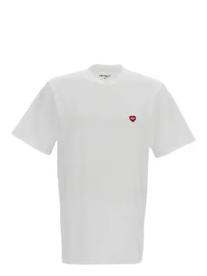 Carhartt Work In Progress MAGLIETTA SMALL HEART Bianco