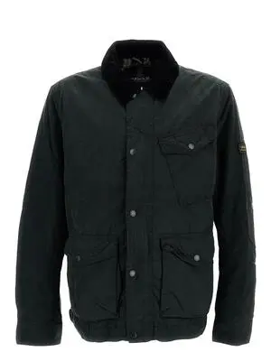 BARBOUR INTERNATIONAL Waxed Cotton Winter Drifter Jacket - Verde