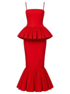 REDONDO BRAND Astoria Midi Dress - Red