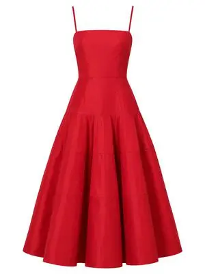 REDONDO BRAND Dumbo Midi Dress - Red