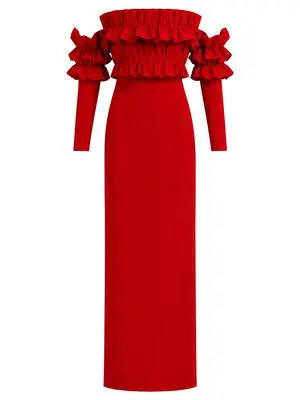 REDONDO BRAND Jimena Midi Dress - Red