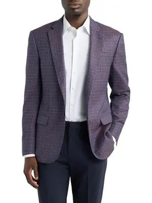 Emporio Armani Patterned Virgin Wool Sport Coat - Raspberry