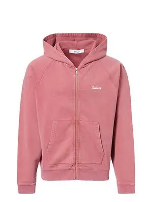 PALMES Logo Print Cotton Hoody - Red