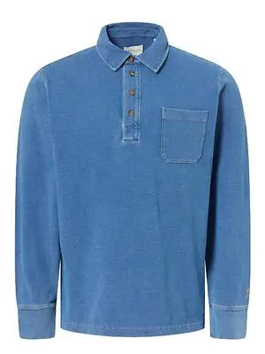 Gant Contrast-stitch Cotton Rugby Shirt Xxl - Indigo