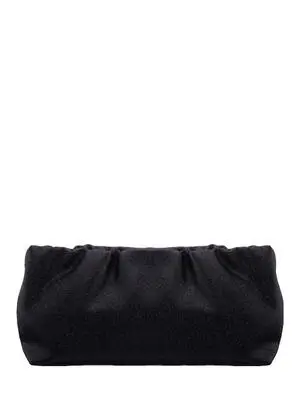 Nina Thea Clutch With Metallic Finish - Black