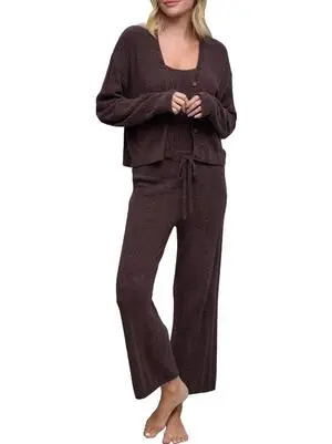 Barefoot Dreams Pointelle Cardigan - Umber