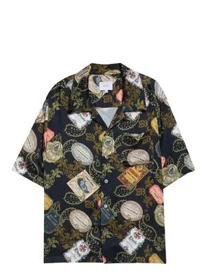 Rhude Vin Bandana Print Camp Shirt Black Multi