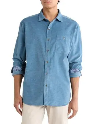 Tommy Bahama Coastline Cord Cotton Button-up Shirt - Kingfish