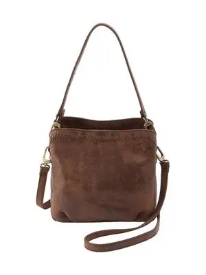 Hobo Starr Convertible Leather Shoulder Bag With Braided Trim - Mocha