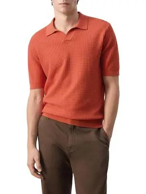 Mango Slim Fit Cotton Polo Medium Pink
