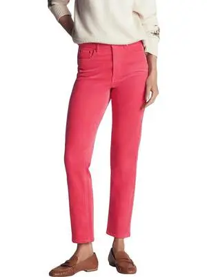 Boden High Waist Corduroy Slim Straight Leg Jeans - Cherry Blush