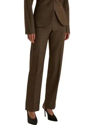 FAVORITE DAUGHTER The Uptown High Waist Straight Leg Trousers - Espresso