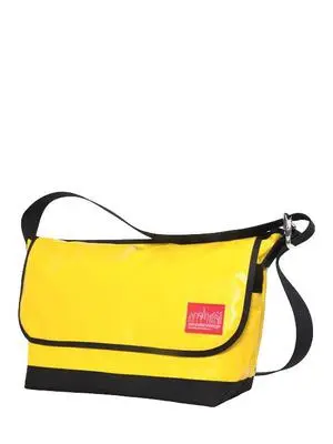 MANHATTAN PORTAGE Vinyl Vintage Messenger Bag - Yellow