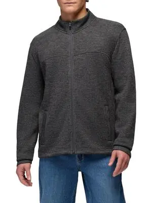 Prana PrAna Two Harbors Full Zip Textured Jacket Shadow Heather