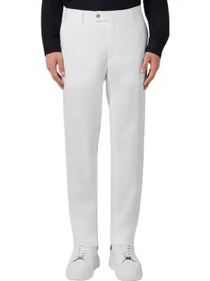 Philipp Plein Linen Joy Fit Trousers - Offwhite