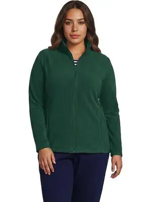 LANDS' END Lands' End Fleece Full Zip Jacket Pine