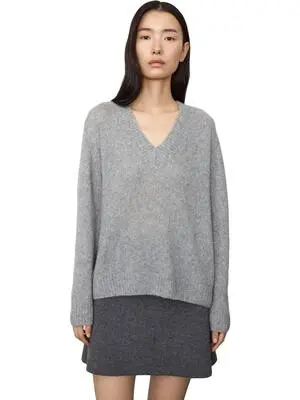 LISA YANG Lisa Yang Light Leona Silk Cashmere Sweater Grey