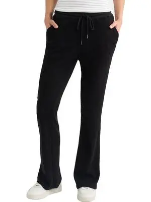 Caslon Caslon Waffle Flare Leg Pants Black