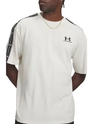 Under Armour Icon Heavyweight Taped T-shirt - Summit White/black