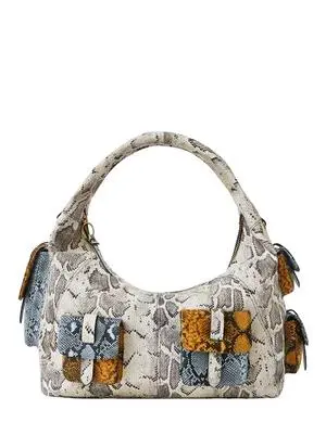 AIMEE Rebel Leather Shoulder Bag Snake Multi