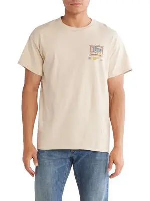 Junk Food Miller Lite Stained Glass Graphic T-shirt - Sand
