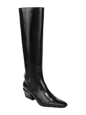 Sam Edelman Haisley Knee High Buckled Block Heel Boots - Black