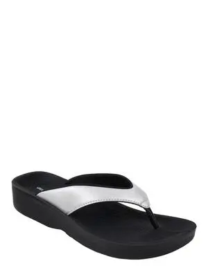 AEROTHOTIC AEROTHOTIC Pearly Fume Flip Flops Silver