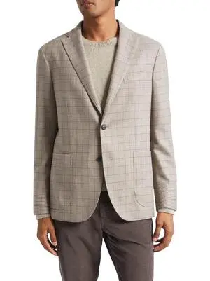 Boglioli Checked Wool Sport Coat - Beige