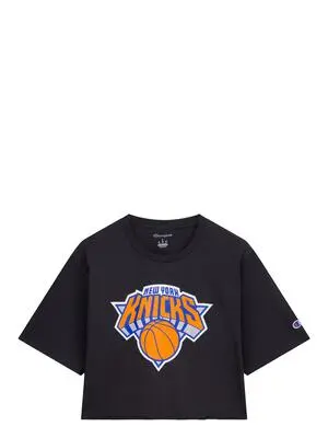Champion New York Knicks Cropped T-shirt - Black