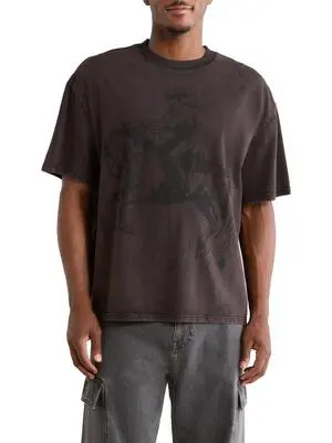 PACSUN Cafe Graphic T-shirt - Black