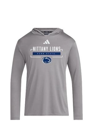 Adidas Penn State Nittany Lions D4t Long Sleeve Hooded T-shirt - Gray