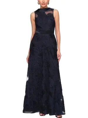 JS COLLECTIONS JS Collections Soutache A-Line Gown