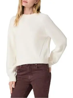 Paige Zaire Merino Wool & Organic Cotton Blend Sweater - Ivory