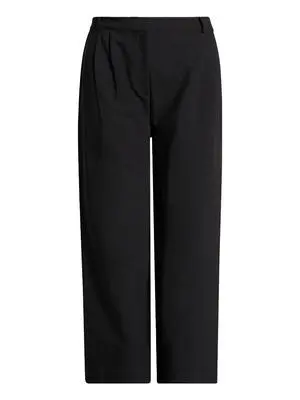 OPEN EDIT Icon Wide Leg Pleated Trousers - Black