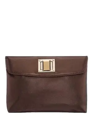 Nina Grayson Crystal Turnlock Clutch - Bronze
