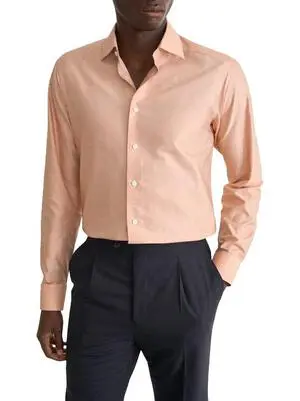 Eton Slim Fit End-on-end Cotton Shirt - Medium Orange