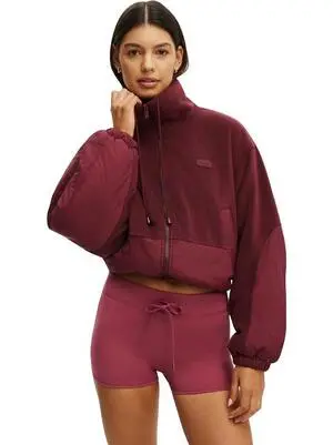 Cotton:on Polar Fleece Padded Bomber Jacket - Gingerberry