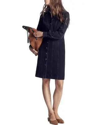 Boden Rhoda Corduroy Mini Shirt Dress - Navy