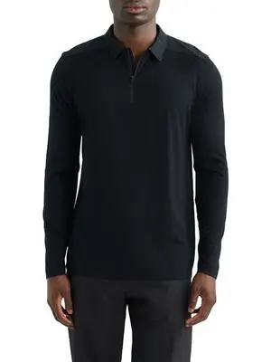 Veilance Frame Long Sleeve Polo - Black