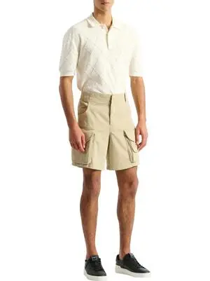 Balmain Cotton Cargo Bermuda Shorts - Beige