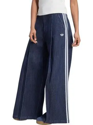 ADIDAS ORIGINALS Wide Leg Jeans - Indigowash