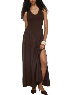 Princess Polly Highgate Drop Waist Maxi Dress - Chocolate