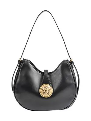 Versace Emblème Nappa Hobo Bag - Black