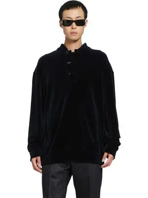 GIORGIO ARMANI Velvet Polo Shirt